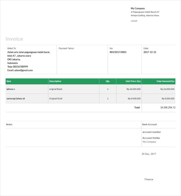 Template Invoice: Contoh dan Cara Membuatnya dengan Mudah | Populix